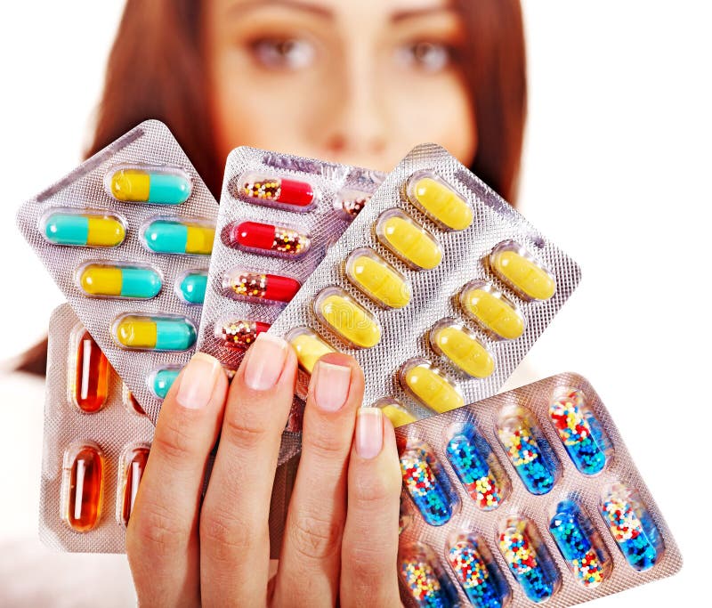 Woman Having Pills and Tablets. Stock Photo - Image of drug, ache: 27849748