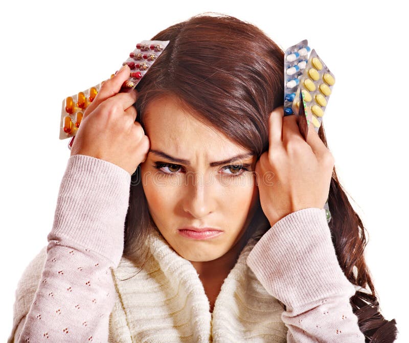 Woman Having Pills and Tablets. Stock Photo - Image of sickness ...
