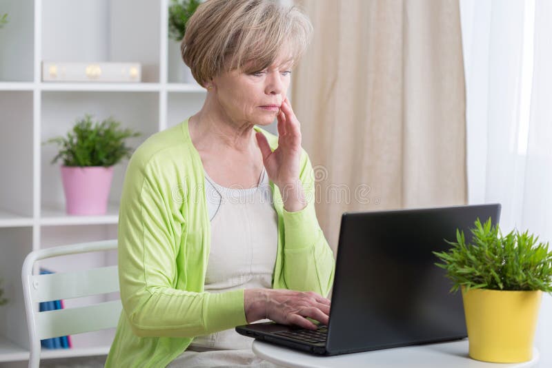 Woman Having Problems with Computer Stock Photo - Image of computer ...