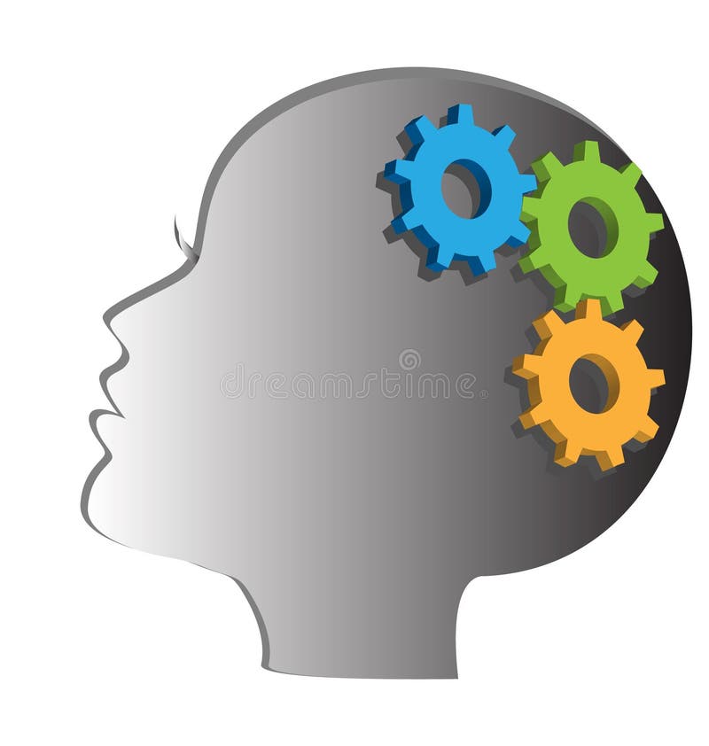 Gears Head Mechanical Brain Intelligence Stock Illustrations – 392 ...