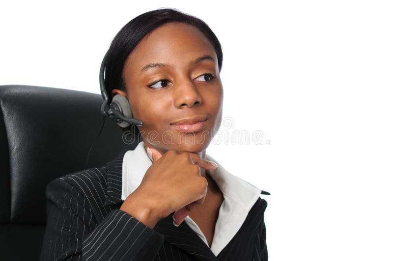 Woman with Head Set stock photo. Image of communications - 5170298