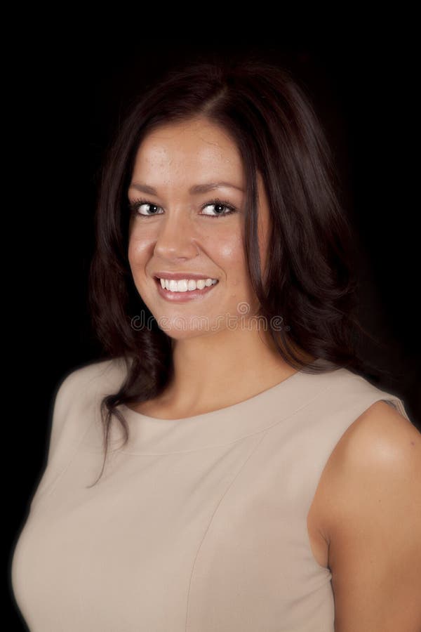 Woman head shot tan top stock photo. Image of corporate - 18614408