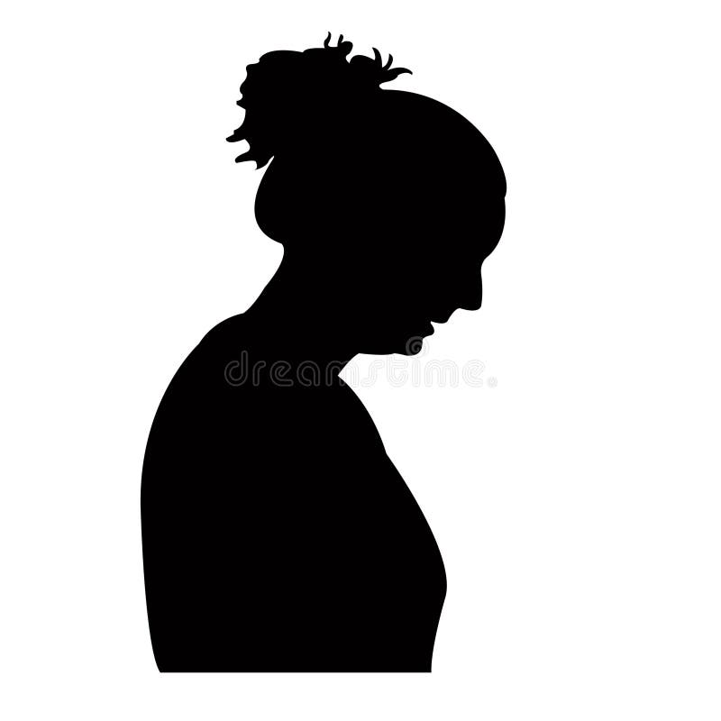 A Woman Head Silhouette Vector Stock Vector - Illustration of face ...