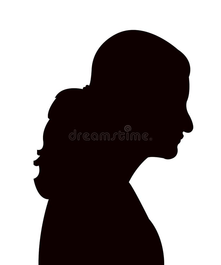 A Woman Head Silhouette Vector Stock Vector - Illustration of woman ...