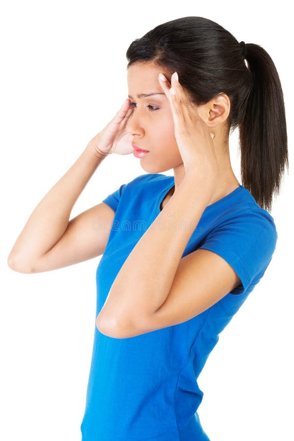 Woman with Headache or Problem Stock Image - Image of person, hurt ...