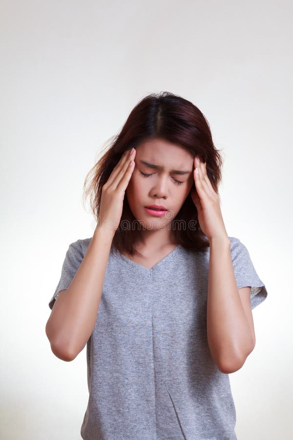 Woman Headache stock photo. Image of lady, elegant, problem - 55125668