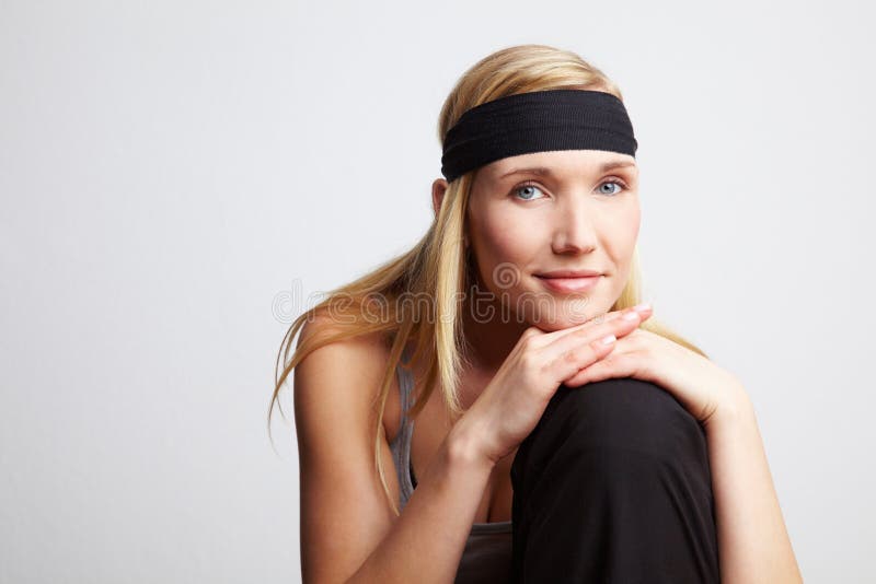 Woman with headband stock image. Image of blond, people - 13980975