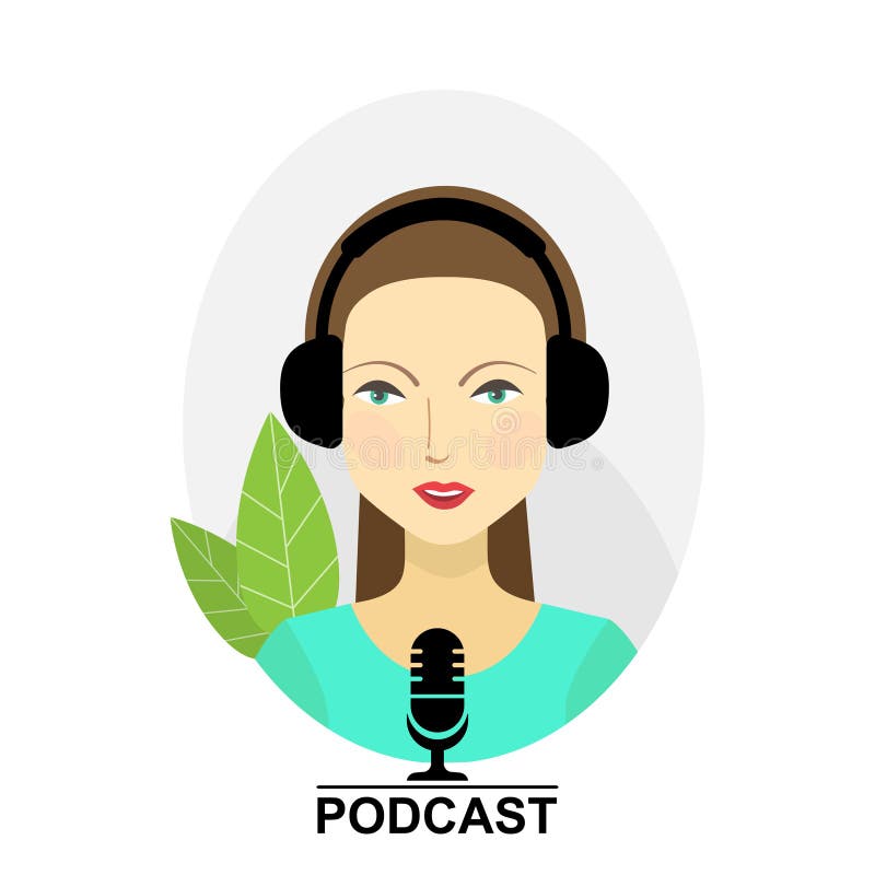Woman Podcast Logo Stock Illustrations – 271 Woman Podcast Logo Stock ...