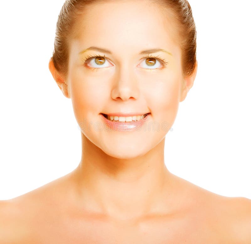 Woman with Health Skin of Face Stock Photo - Image of beautiful, head ...