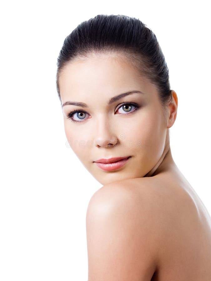 Woman with Healthy Skin on Face Stock Photo - Image of clear, healthy ...