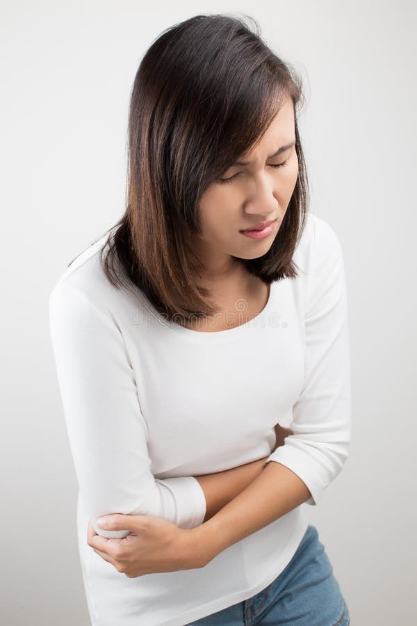 Woman heaving belly ache stock image. Image of medical - 56160275