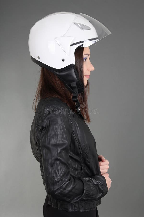 Woman with helmet on head stock photo. Image of glamour - 28625230