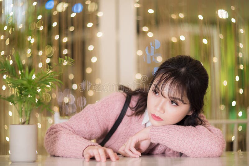 Woman With Her Hands On White Table Picture. Image: 109917434