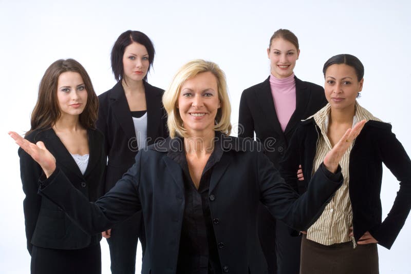 Woman and her team stock photo. Image of clerical, ambitious - 2168978