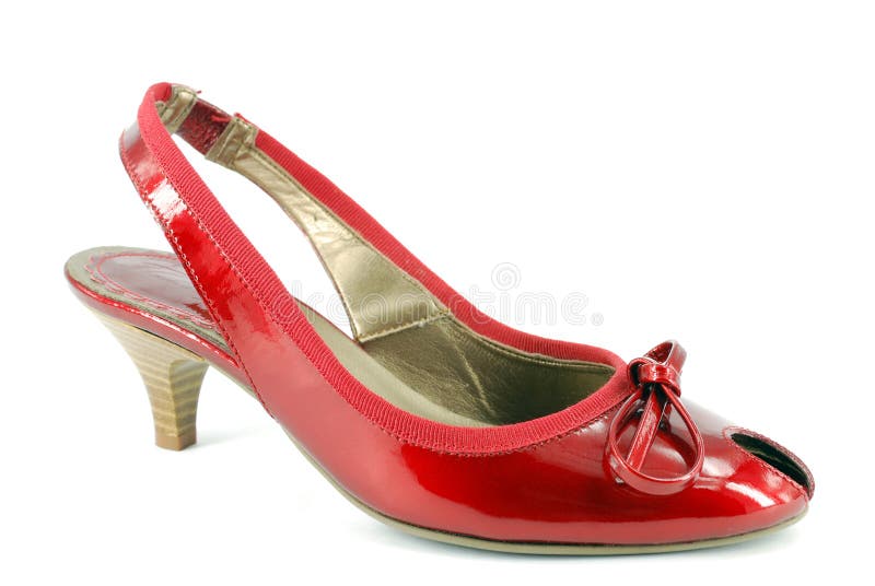 Woman high heel red shoe stock image. Image of sandal - 13493927