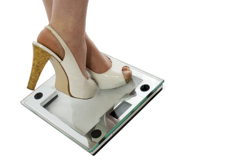Woman in High Heels on Scale Stock Photo - Image of heel, fancy: 6803090