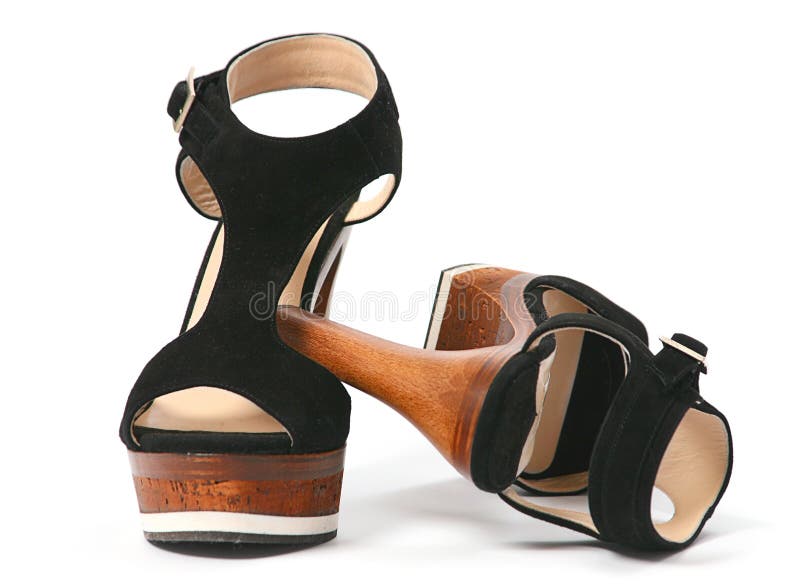 Woman high shoe stock photo. Image of clothing, black - 21981734