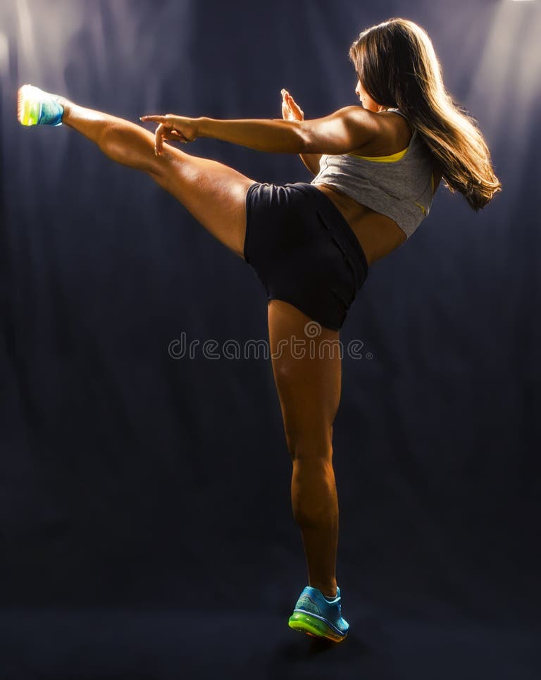 277 Workout Fitness Woman High Kick Stock Photos - Free & Royalty-Free ...