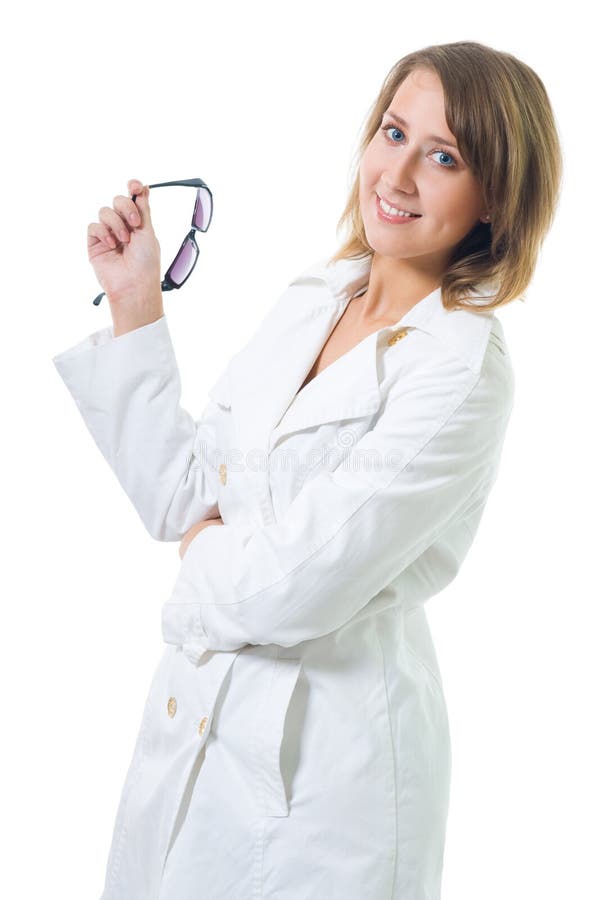 Woman hold glasses stock photo. Image of grin, gorgeous - 11204310