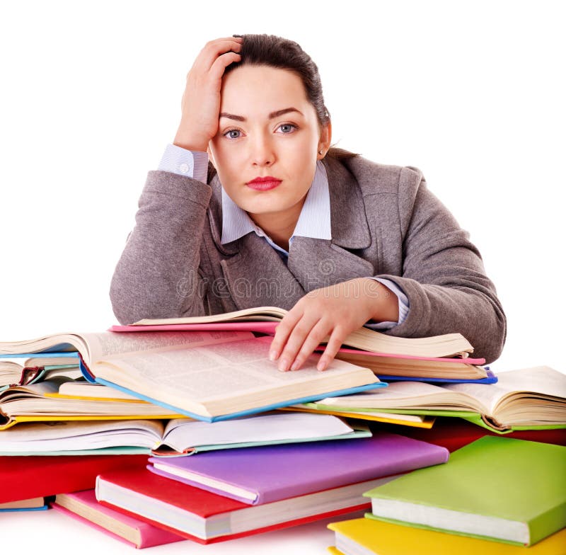 Woman in classroom. stock image. Image of female, exercise - 24154237