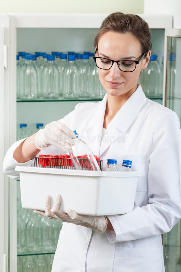Hand Holds Laboratory Test Equipment Stock Photo - Image of technology ...