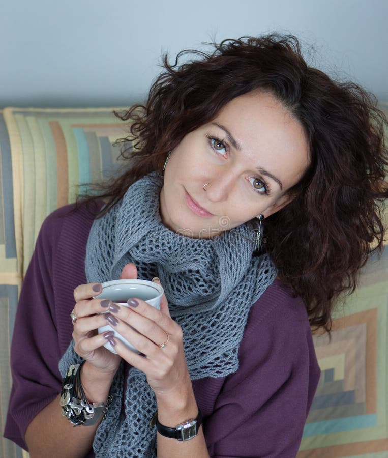 Woman holding a cap stock photo. Image of cheerful, beauty - 32648506