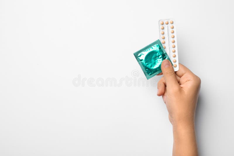 Birth Control Pills On White Background Top View Stock Image Image Of Background
