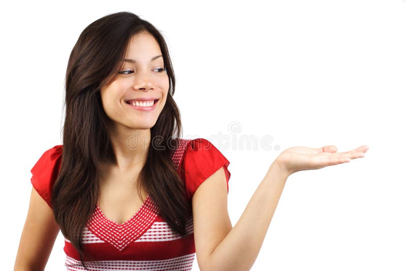 Girl holding nothing stock image. Image of concept, people - 3744789