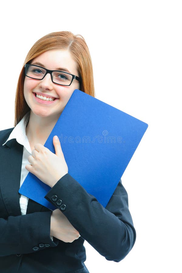 Woman Holding Files for a Job Interview Stock Photo - Image of material ...