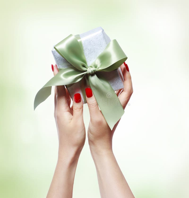Giving a gift stock image. Image of object, single, gold - 21725243