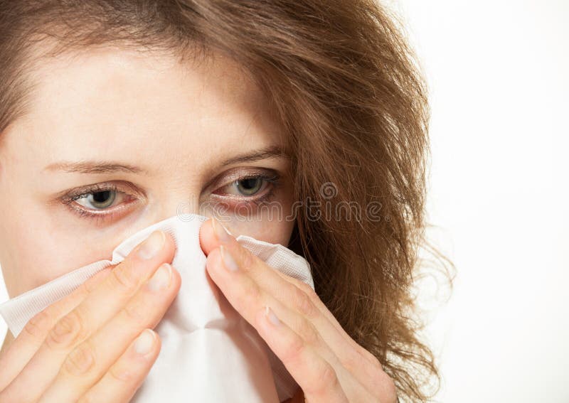 Woman holding handkerchief stock image. Image of healthy - 30442339