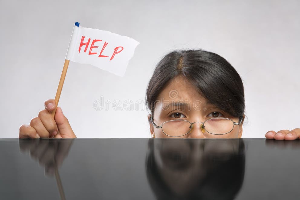 Woman holding help flag stock image. Image of help, alphabet - 14522769