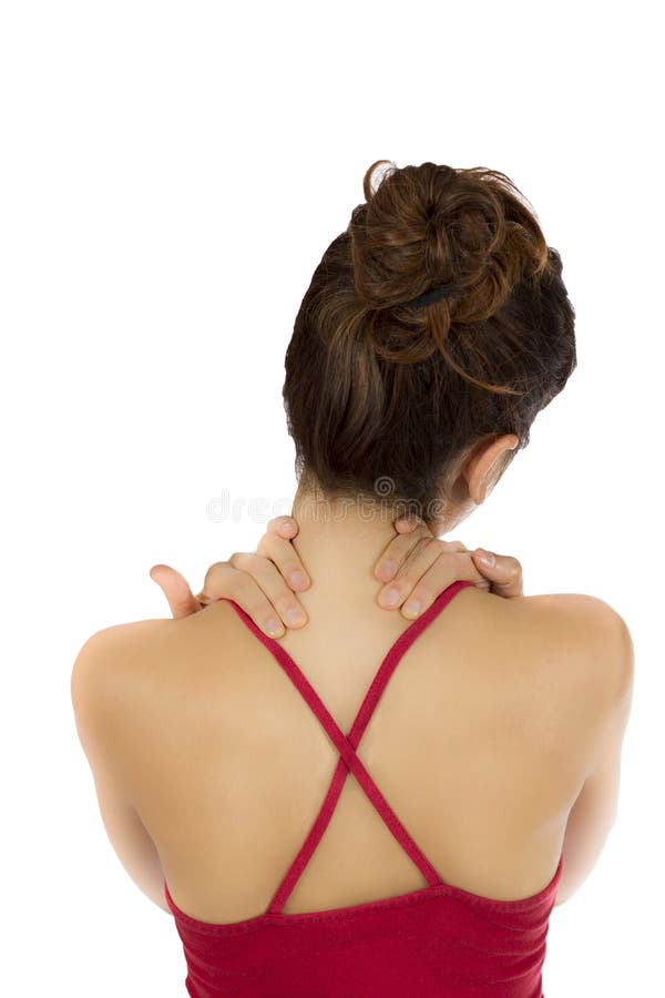 Woman Holding Her Tense Neck Stock Image - Image of female, painful ...
