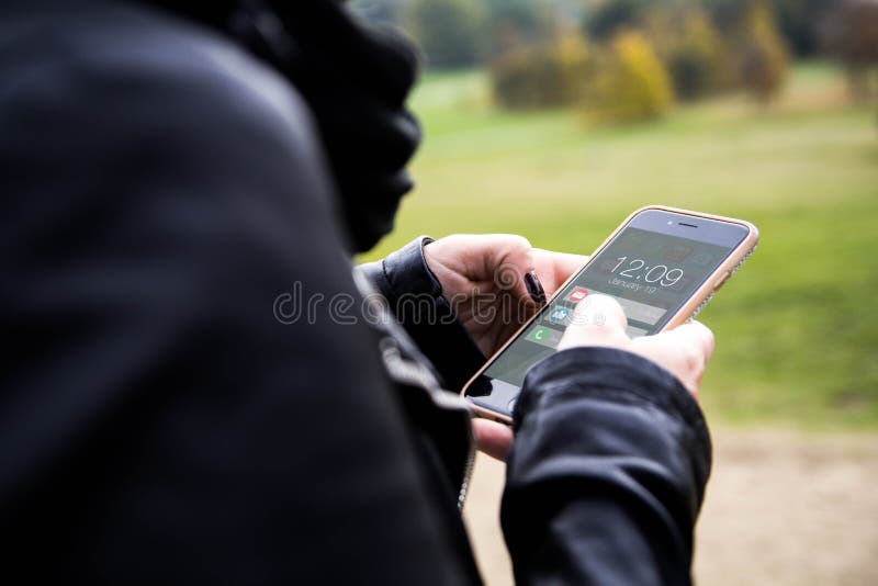Notifications smartphone stock image. Image of holding - 105062045