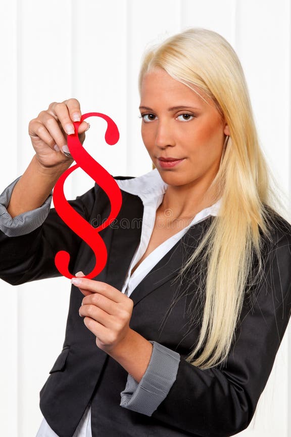 Woman Holding Paragraph Sign Stock Photo - Image of indicator ...
