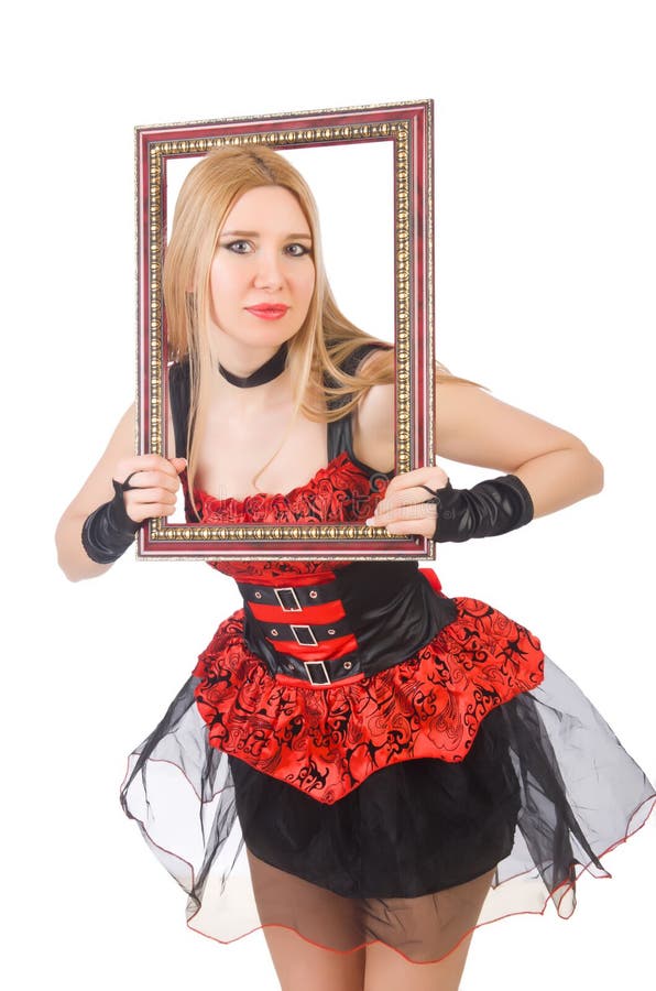 Woman Holding Picture Frame Stock Photo - Image of holding, partout ...
