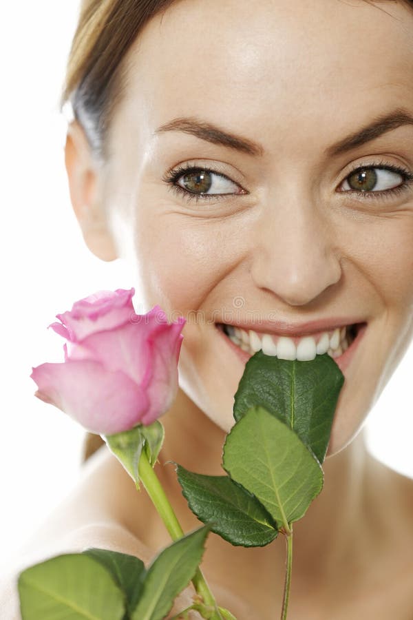 Woman Biting Rose Stem Stock Photos - Free & Royalty-Free Stock Photos ...