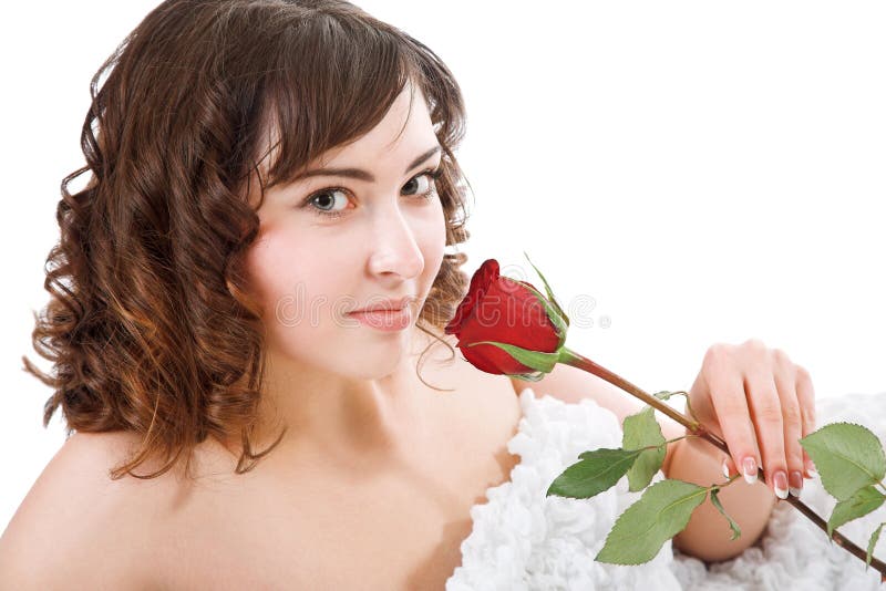 Woman holding rose stock photo. Image of human, female - 23006130