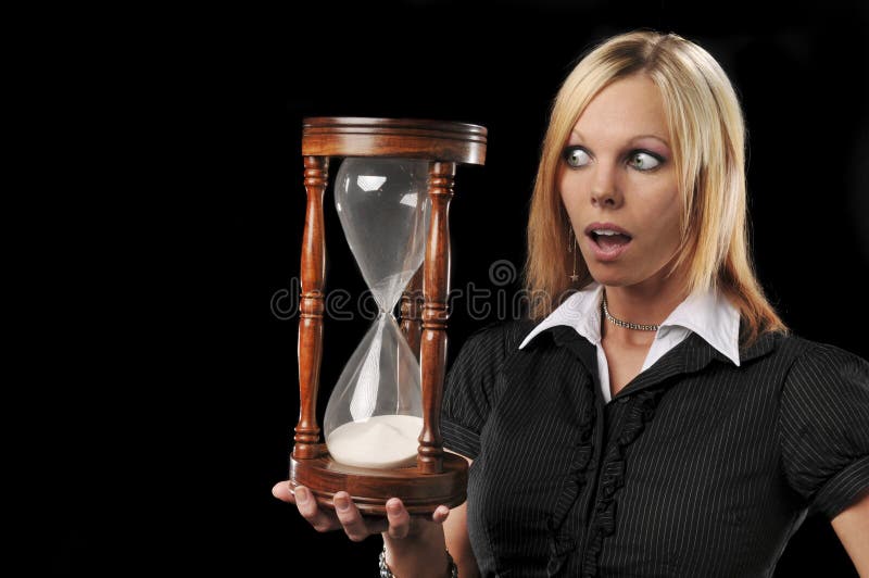 Running out of time stock image. Image of hourglass, person - 2077779