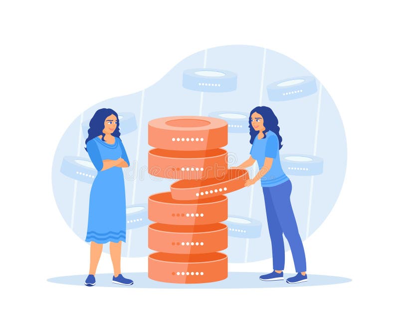 Woman Holding Server Hardware. Save and Search for Files in the Main ...