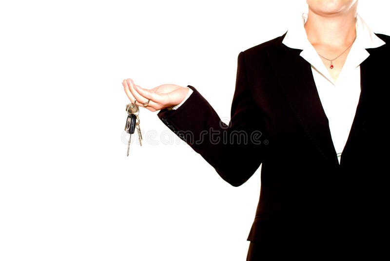 Woman holding set of keys stock image. Image of essential - 3068463