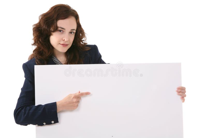 Woman Holding Sign stock image. Image of blue, hold, people - 3195601
