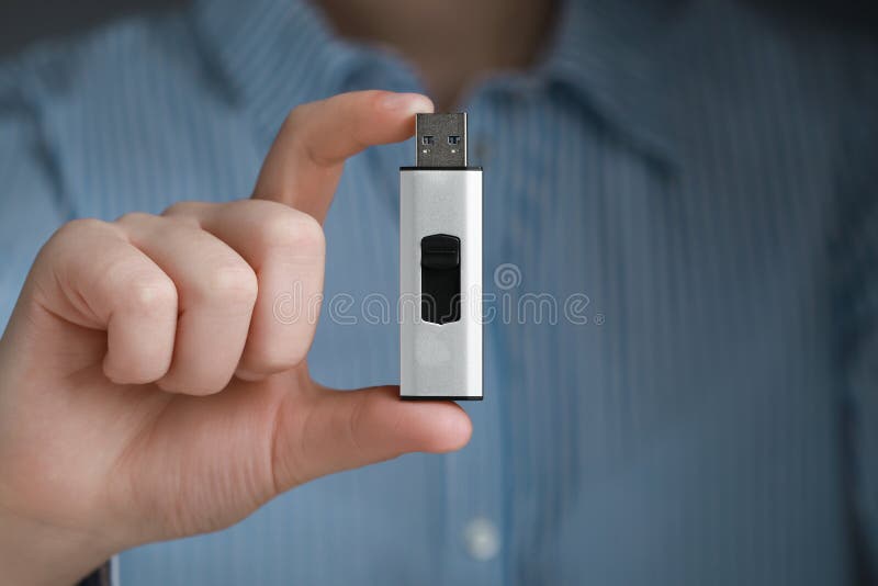 Woman Holding Usb Flash Drive Closeup View Stock Photos - Free ...