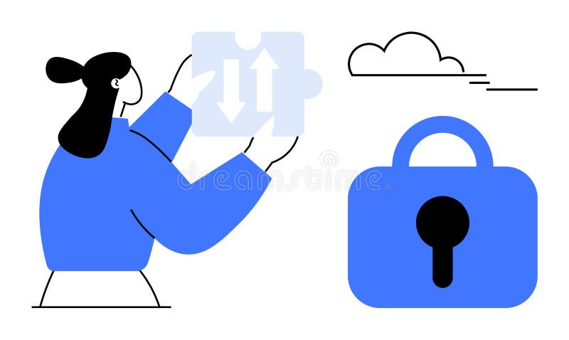 Puzzle Piece Lock Stock Illustrations – 514 Puzzle Piece Lock Stock ...