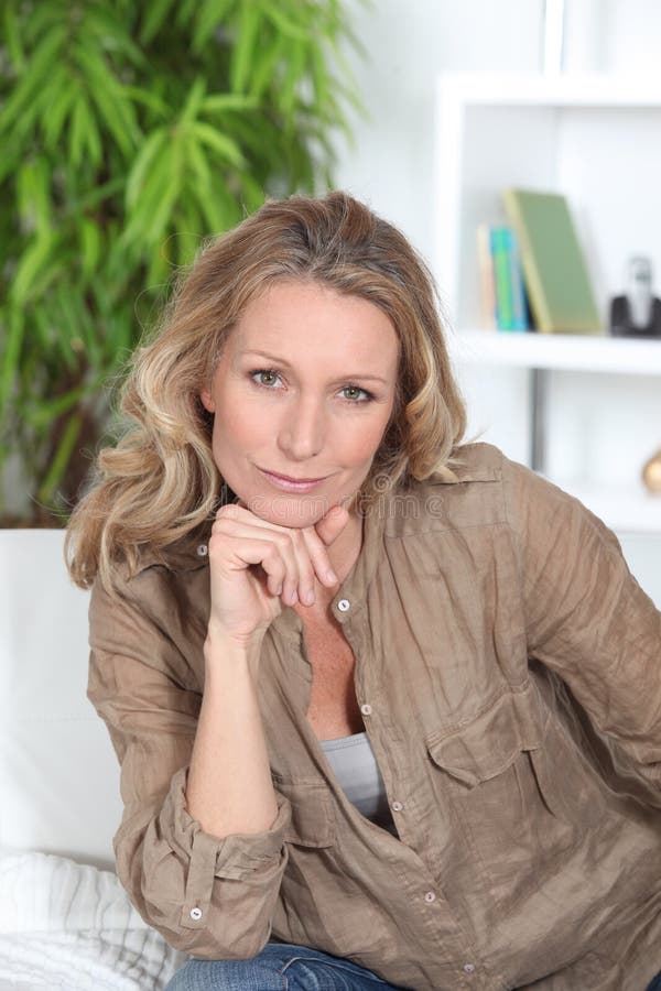 Woman at home stock photo. Image of closeup, portrait - 35739234