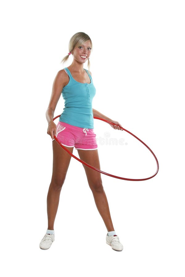 Woman with hula hoop stock photo. Image of girl, healthy - 16344028