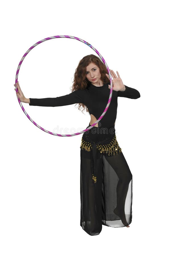 Woman with Hula Hoop stock photo. Image of hoop, athletic - 84610522