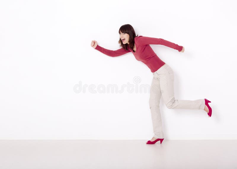 Woman in hurry stock photo. Image of portrait, cute, confident - 22758386