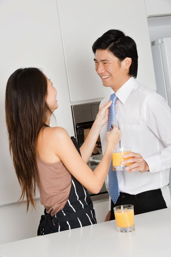 Woman with Husband stock image. Image of interior, good - 13969175