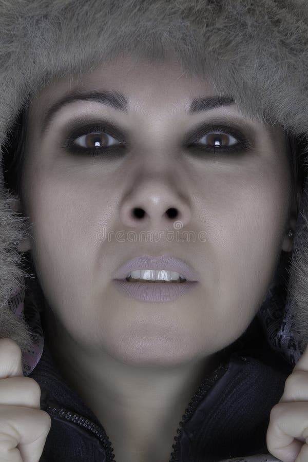 Woman of ice stock image. Image of human, beautiful, cold - 41601507